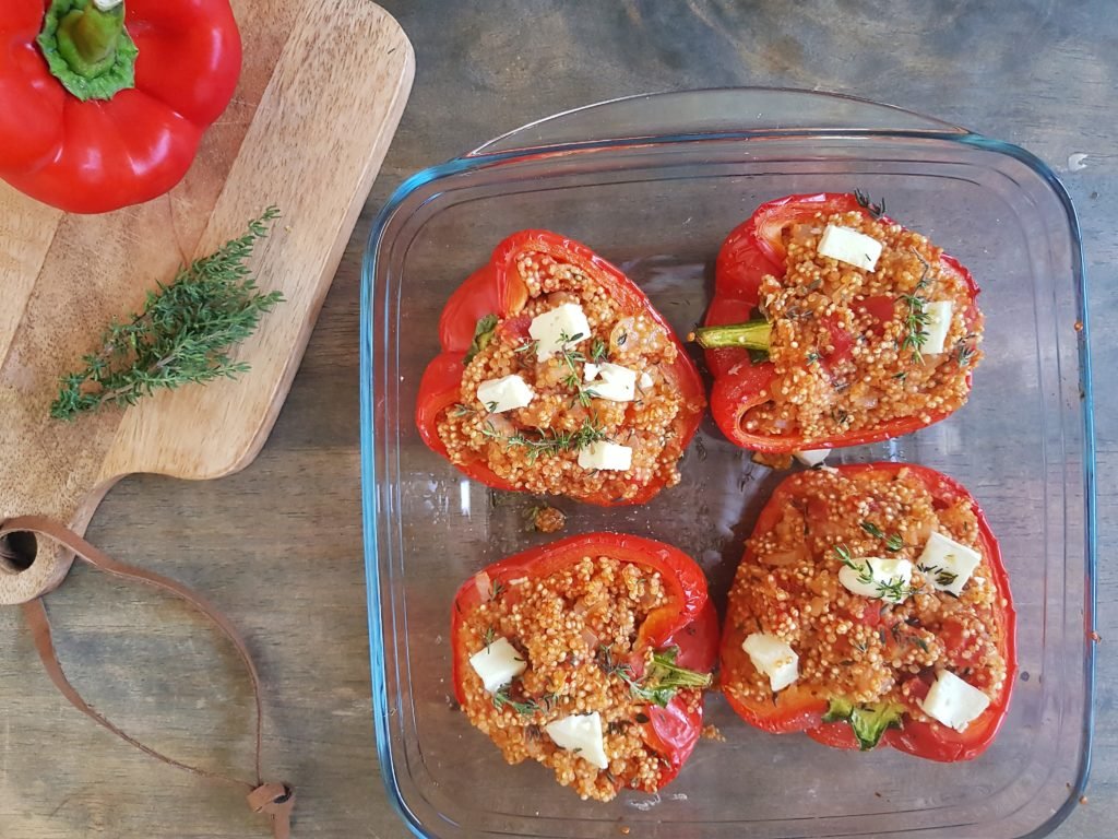 Poivrons farcis au quinoa et feta - On cuisine pour de bon